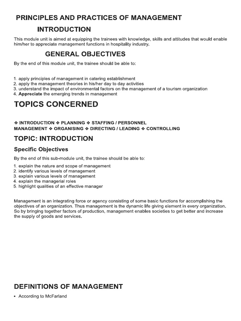 Principles of Management 053andy | PDF