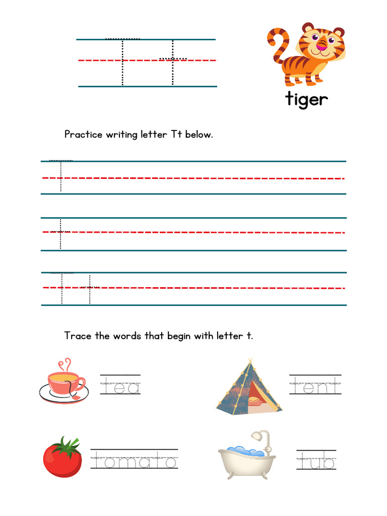 Writing Letter TT Worksheet | PDF