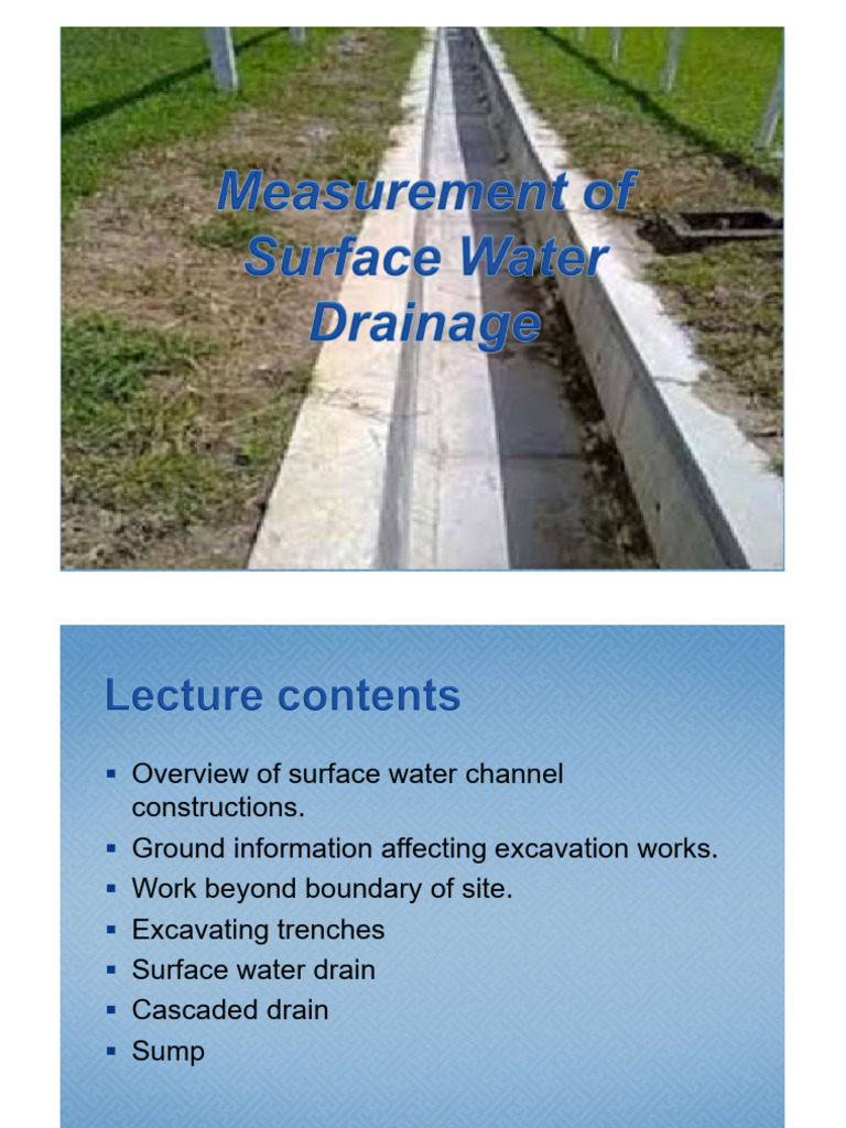 Surface Water Drainage Construction Guide | PDF | Concrete | Storm Drain