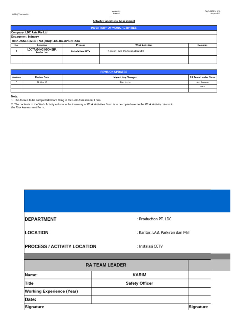 Appendix A - Risk Assessment - CV DMA Rev | PDF | Risk | Systems Engineering