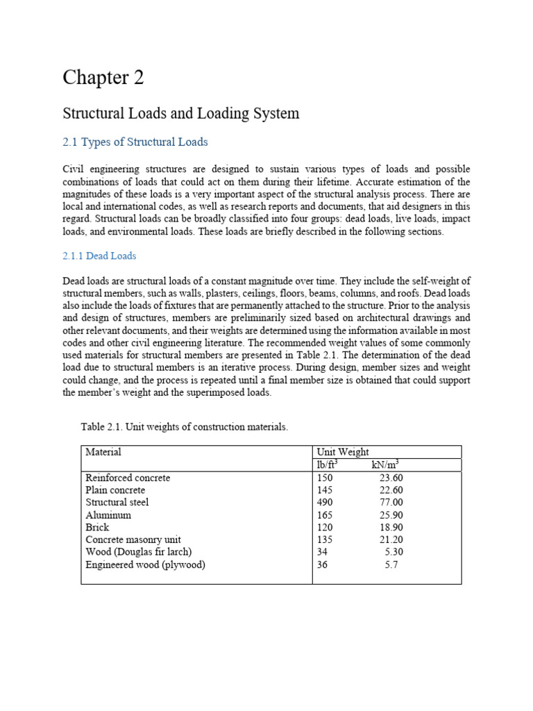 Types of Structural Loads | PDF