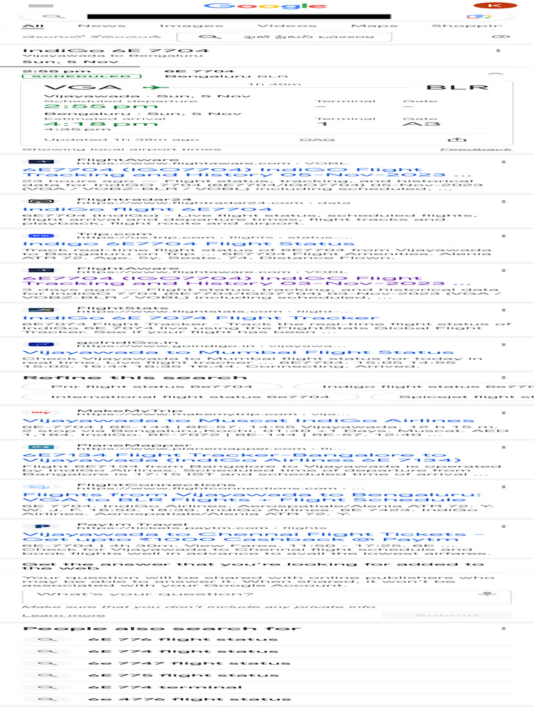 IndiGo Flight 6E 7704 Status Update | PDF | Aviation | Civil Aviation