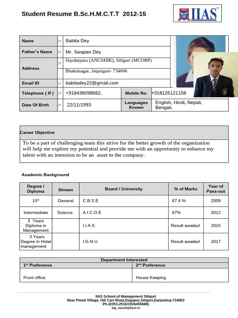 Resume - Babita Dey (Repaired) | PDF | Computing | Software