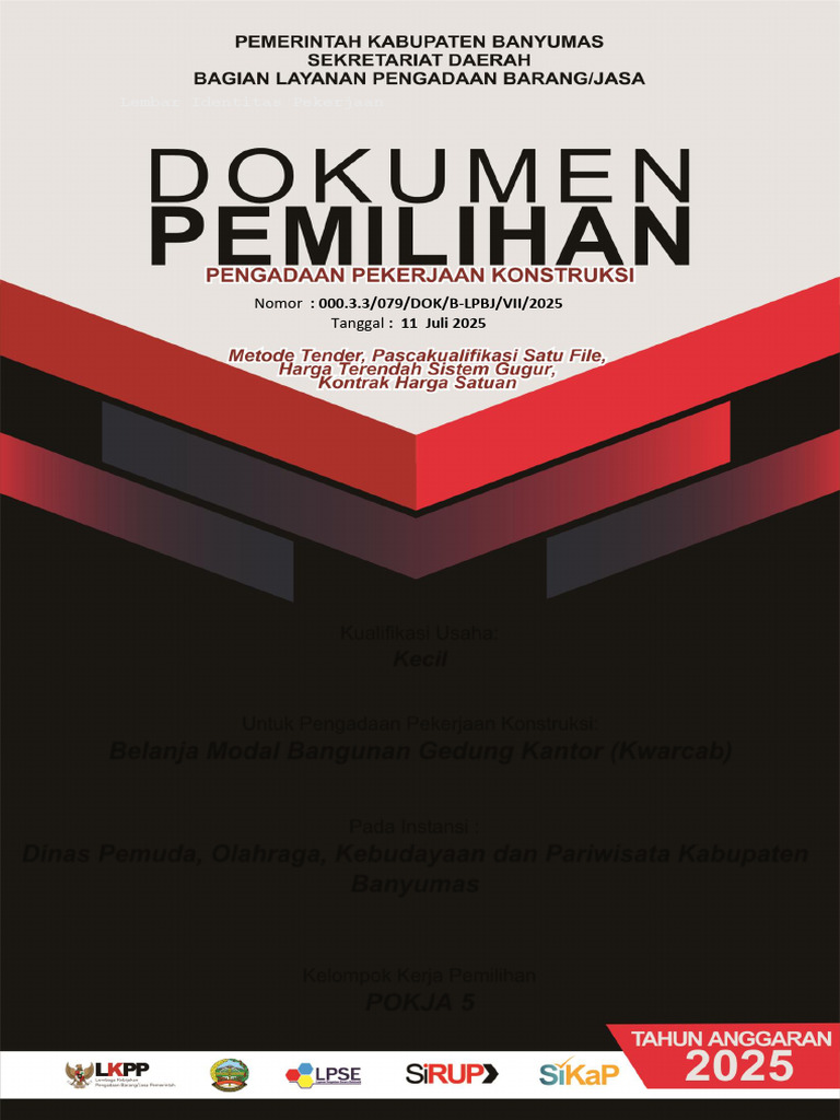 DokPil+Belanja+Modal+Bangunan+Gedung+Kantor+Kwarcab | PDF