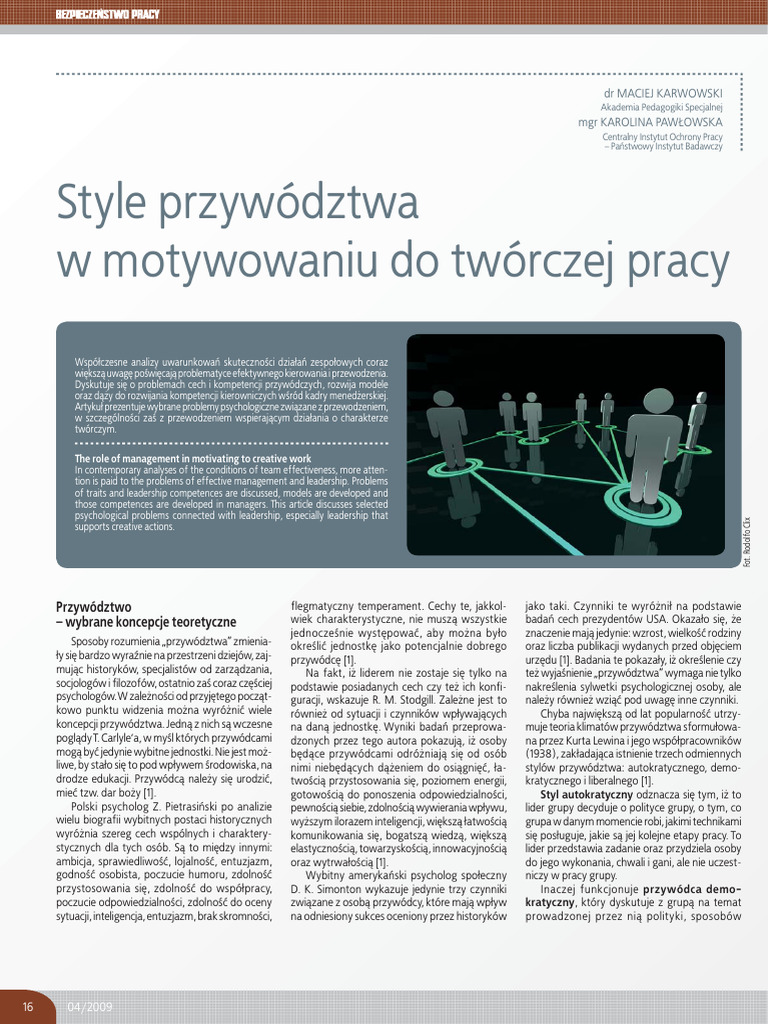 Karwowski Pawłowska 2009 | PDF