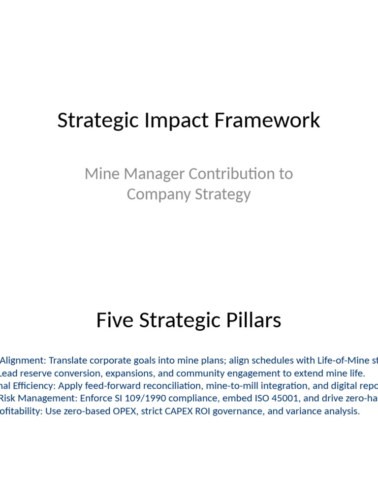 Strategic Impact Framework Regenerated | PDF