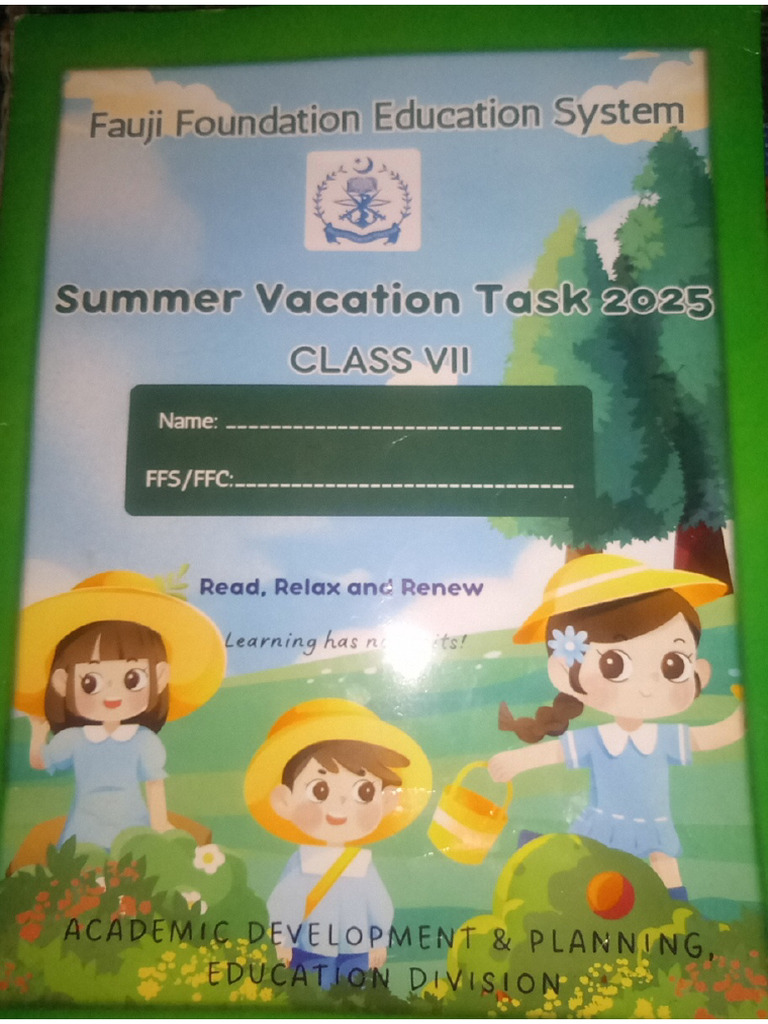 Summer Vacation Booklet 7th | PDF