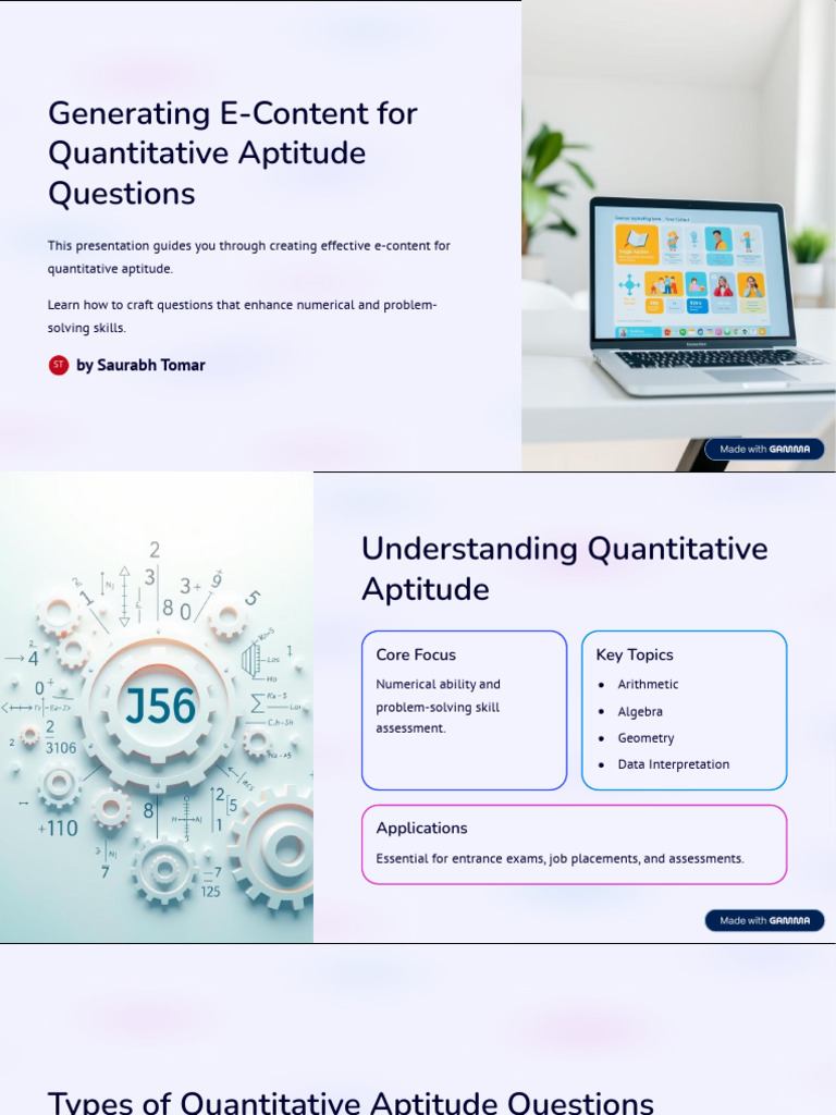 E-Content Creation for Quantitative Aptitude | PDF | Mathematics | Geometry