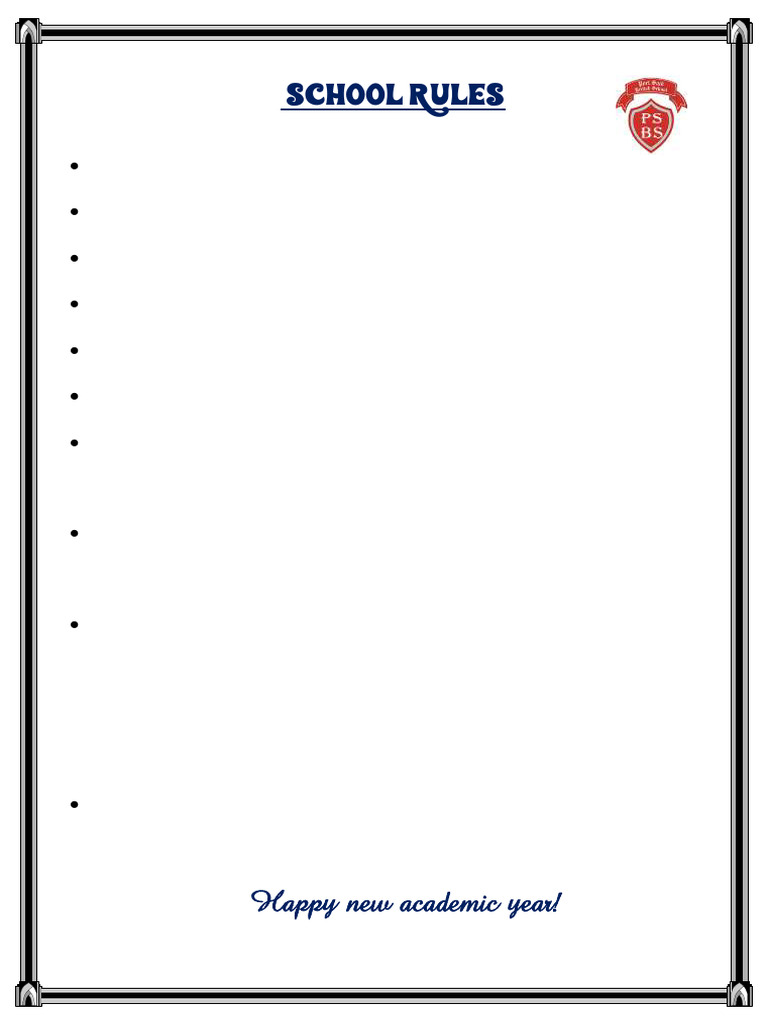 New School Rules for Attendance | PDF