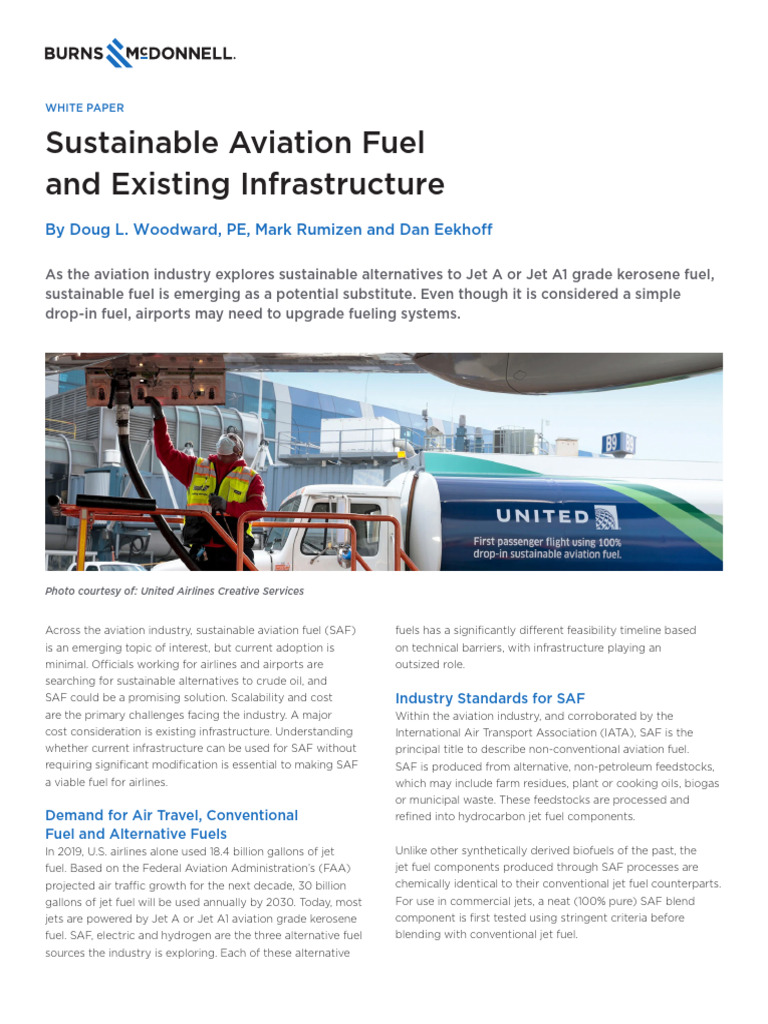 Sustainable Aviation Fuel and Exisiting Infrastructure White Paper ...