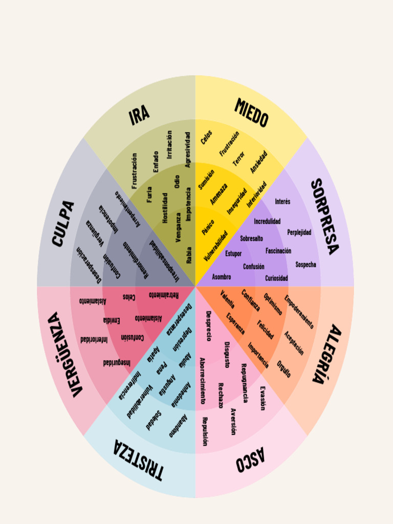 Colorful Vibrant Wheel of Emotions Visual Chart Instagram Post | PDF