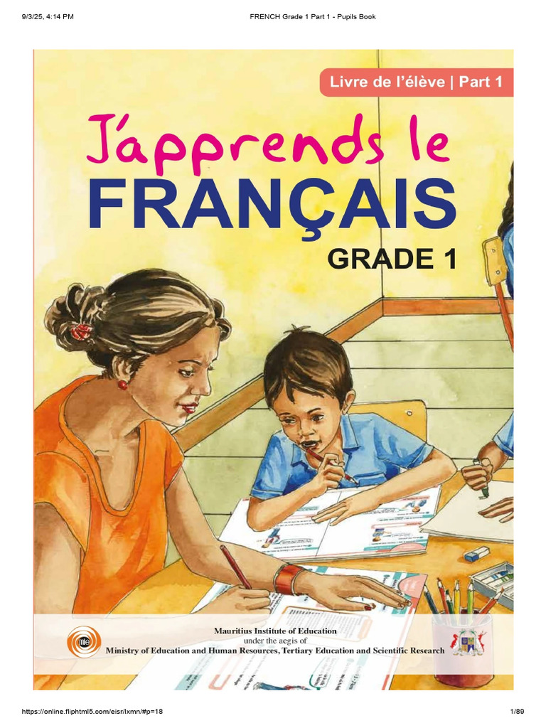 FRENCH Grade 1 Part 1 - Pupils Book | PDF