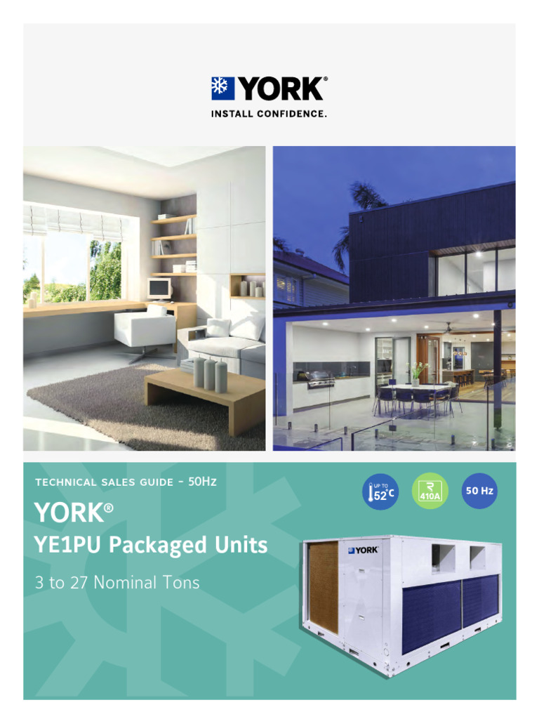 York Package Unit New | PDF | Thermostat | Heat Exchanger