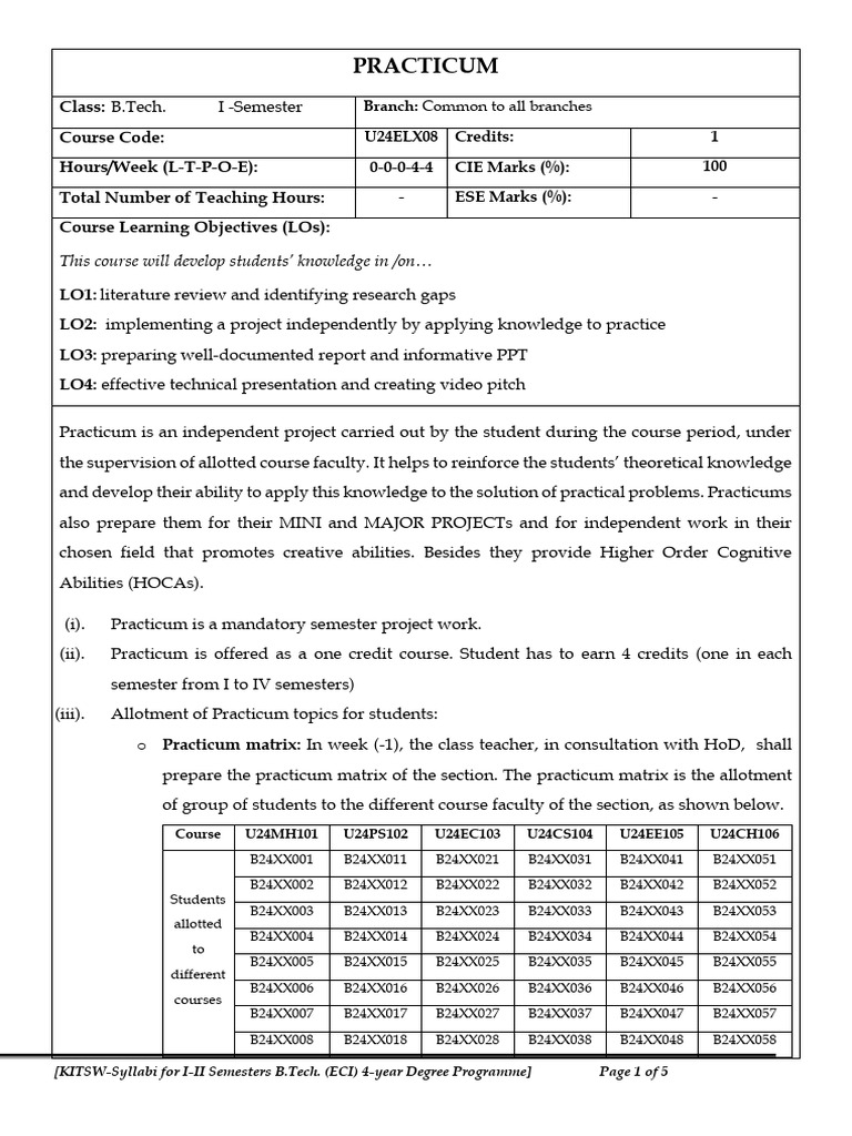 Guidelines For Completing Practicum | PDF | Thesis | Cognition