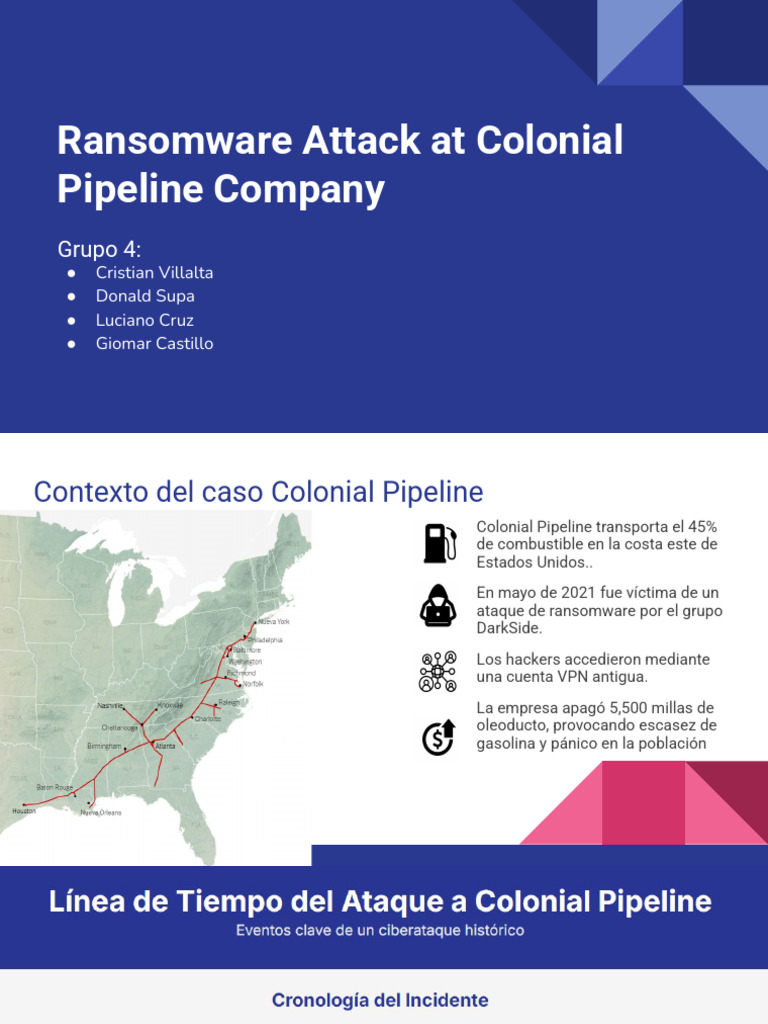 Ataque de Ransomware a Colonial Pipeline | PDF | La seguridad ...