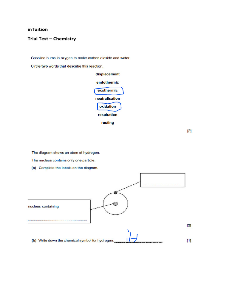 Chem Test - 2 | PDF