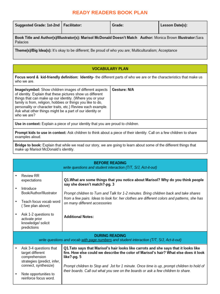 Marisol McDonald Doesnt Match | PDF