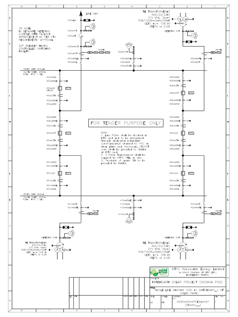 Tender Drawings Part 1 Electrical | PDF
