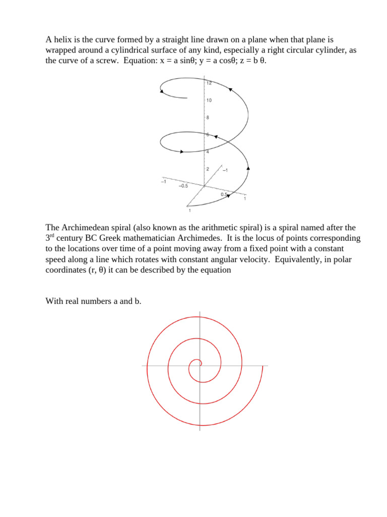 Helix or Spiral | PDF