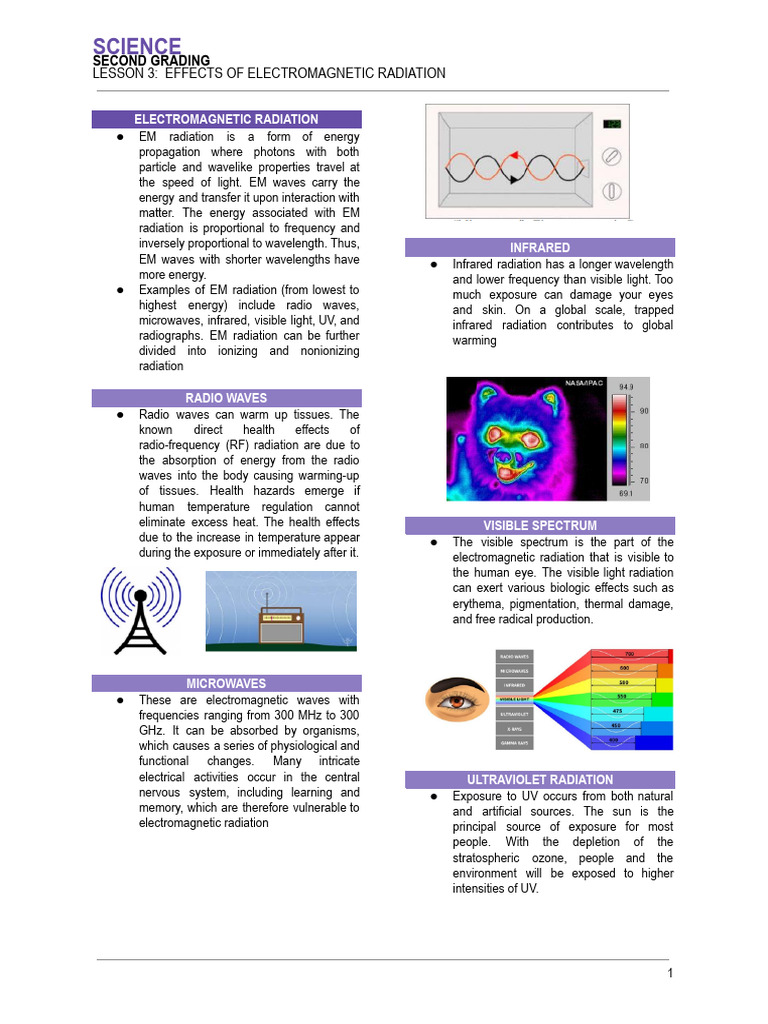 Effects of Electromagnetic Radiation | PDF | Electromagnetic Radiation ...