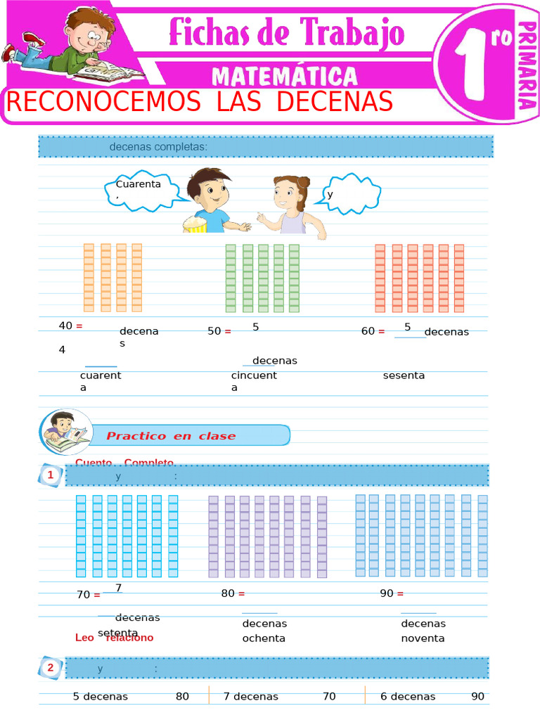 Reconocimiento de Decenas y Unidades | PDF | Color