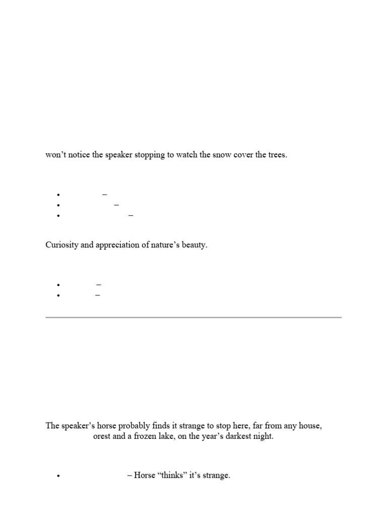 Poem (Stopping by Woods in Snowy Evening) | PDF | Poetry | Poetics