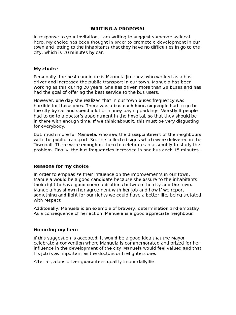 WRITING About A Local Hero | PDF