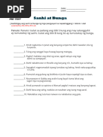 LS1 Fil-Sanhi at Bunga-Worksheets | PDF