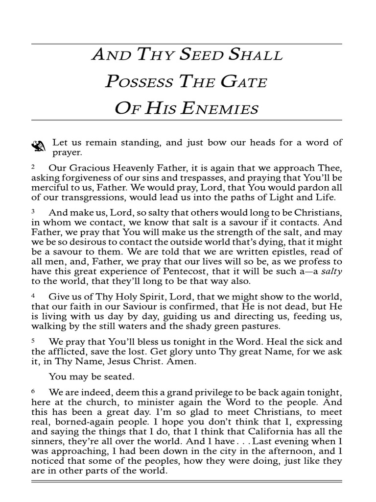 My Seed Will Conquer the Enemy | PDF | Sarah | Abraham