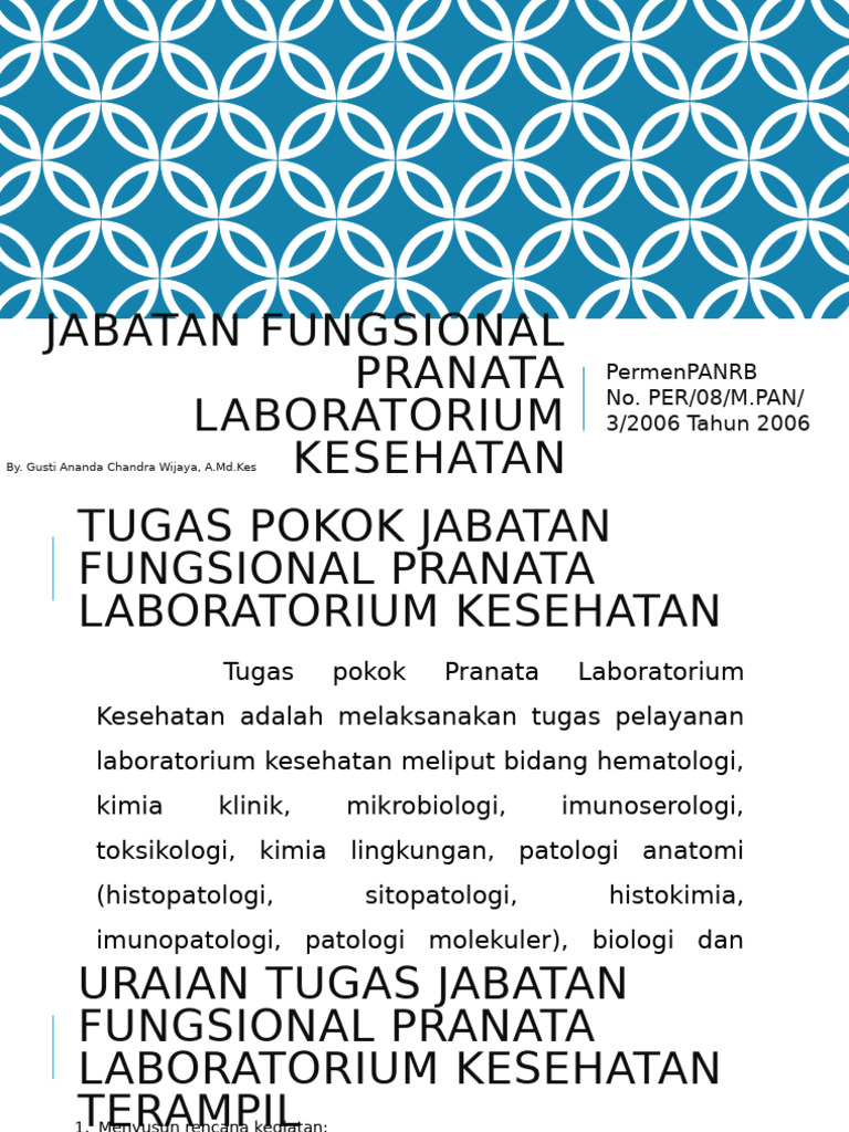 Jabatan Fungsional Pranata Laboratorium Kesehatan | PDF