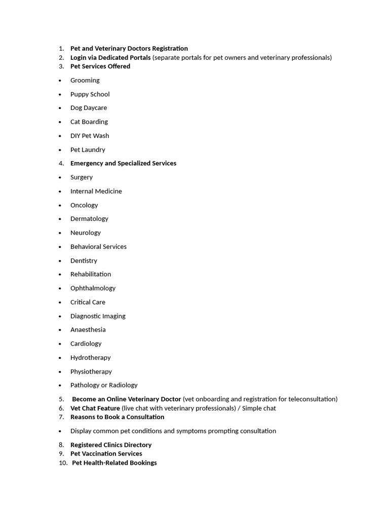 Pet and Veterinary Doctors Registration | PDF