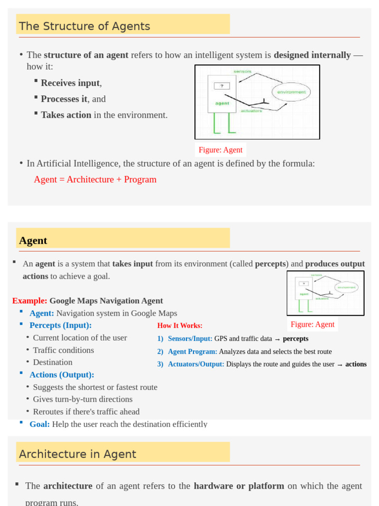 Understanding Agent Structure in AI | PDF | Perception | Robotics