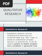 Qualitative Research - PPT | PDF | Qualitative Research | Ethnography