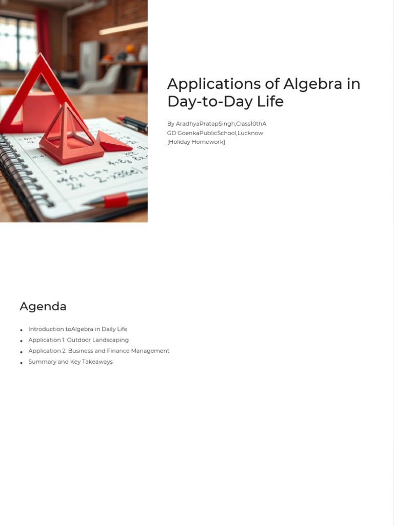 Real-Life Applications of Algebra | PDF