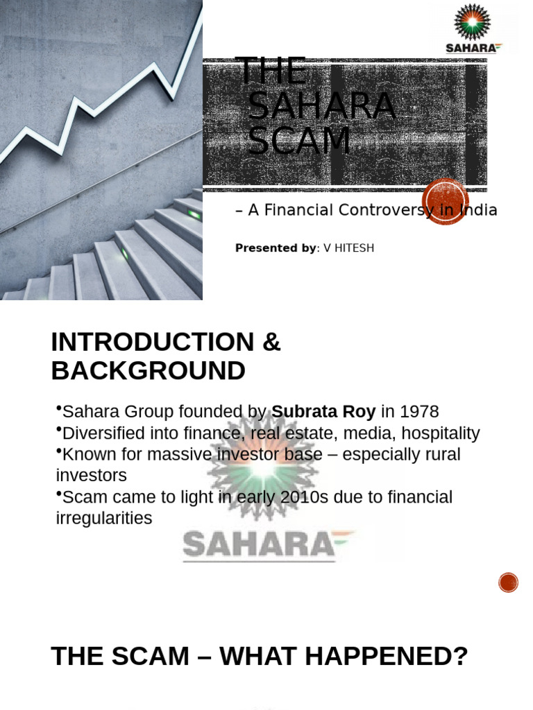 Sahara Scam: A Financial Controversy | PDF