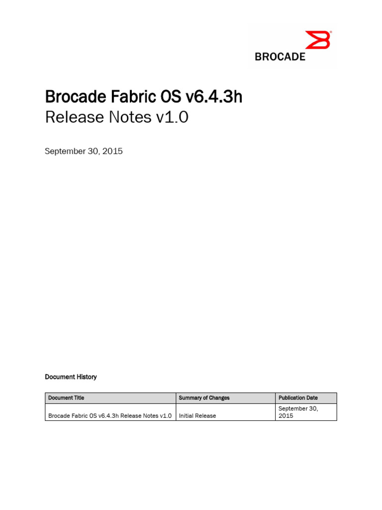 v6.4.3h Releasenotes v1.0 | PDF | Network Switch | Computer Network