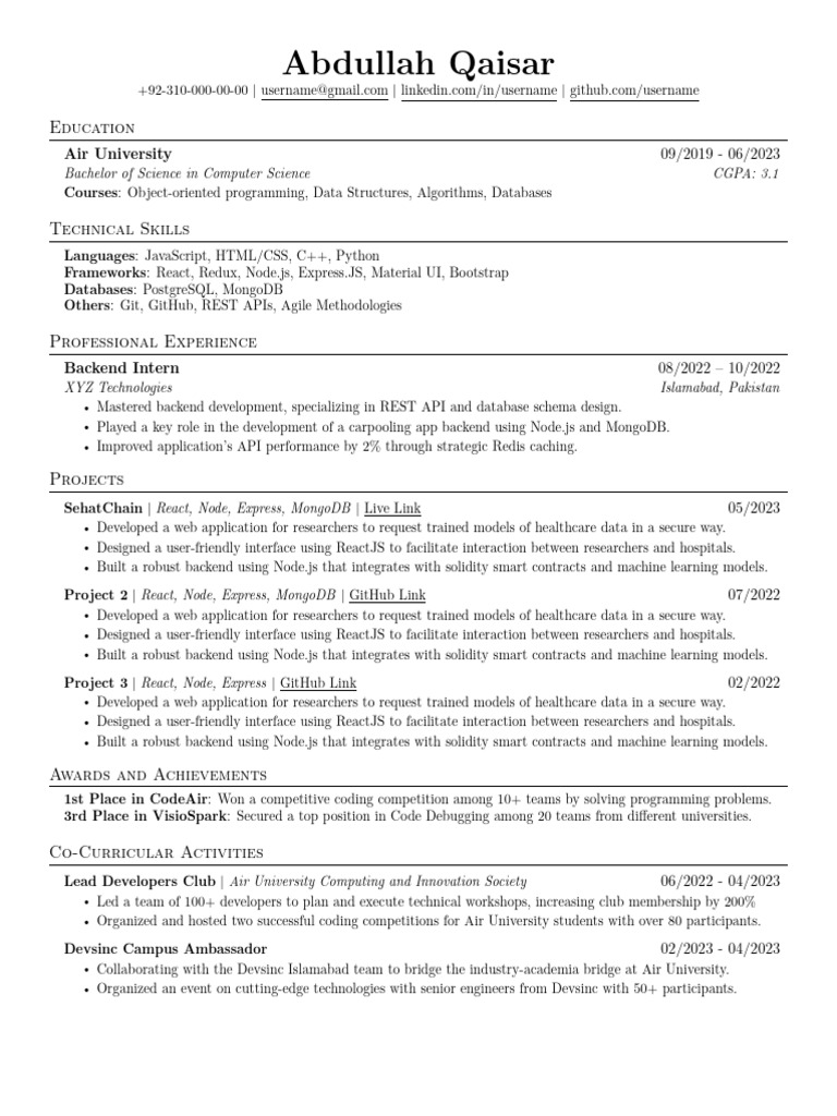 Jake S Resume Abdullah S Version | PDF | Web Application | Computer Programming