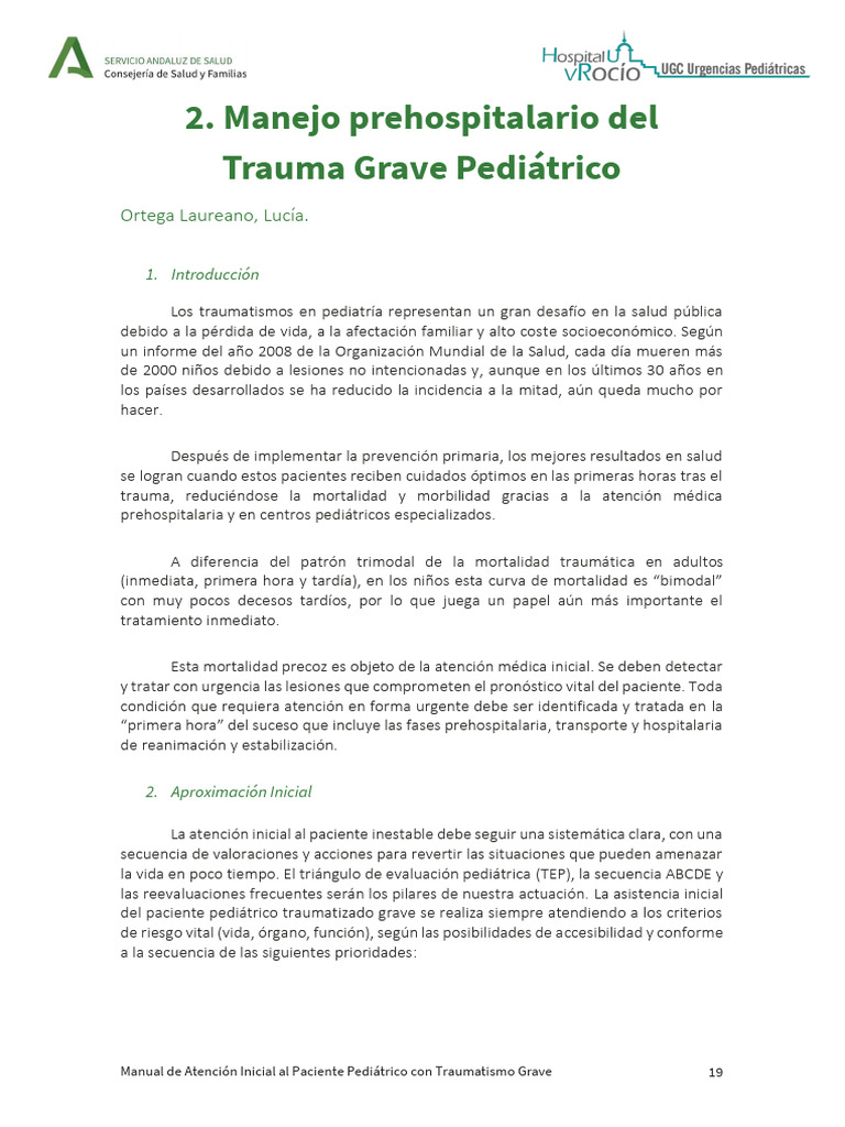 Manual Atencion Inicial Paciente Pediatrico Trauma Grave 20 28 | PDF ...