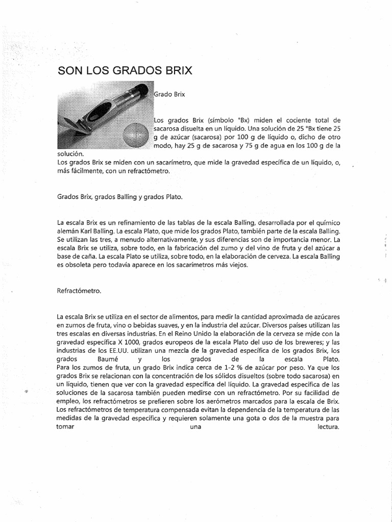 Los Grados Brix - $30 | PDF