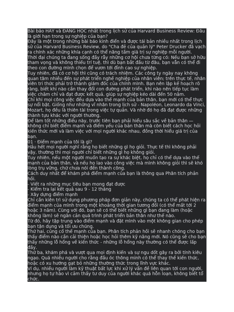 Gioi Han Trong Su Nghiep | PDF