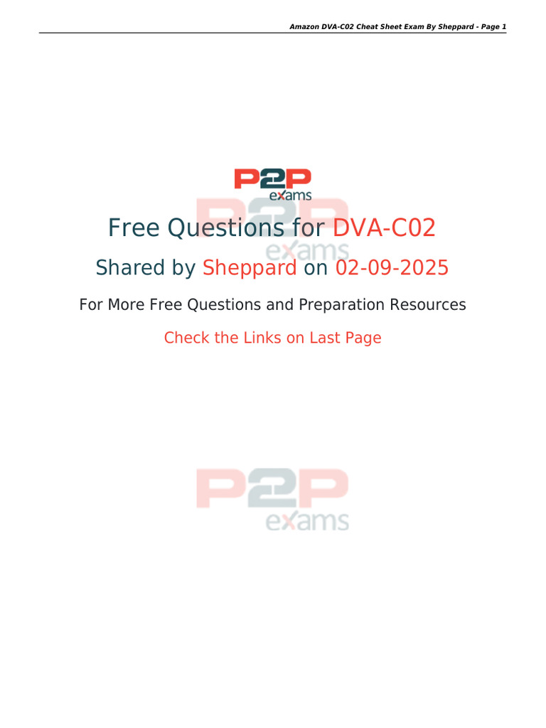 AWS DVA-C02 Exam Cheat Sheet | PDF | Amazon Web Services | User (Computing)