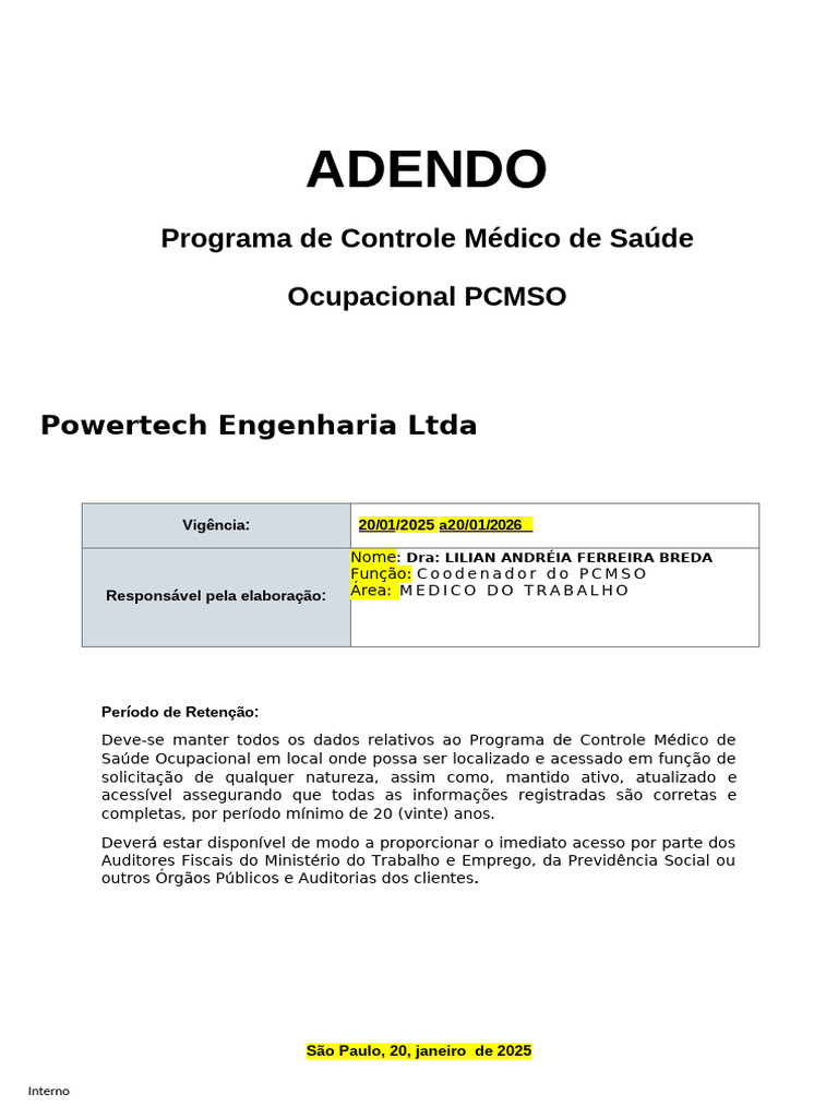 PCMSO: Controle Médico Ocupacional | PDF