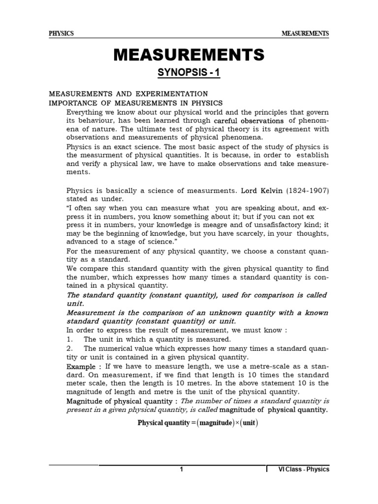 Physics Measurements and Units Guide | PDF | Kilogram | Measurement