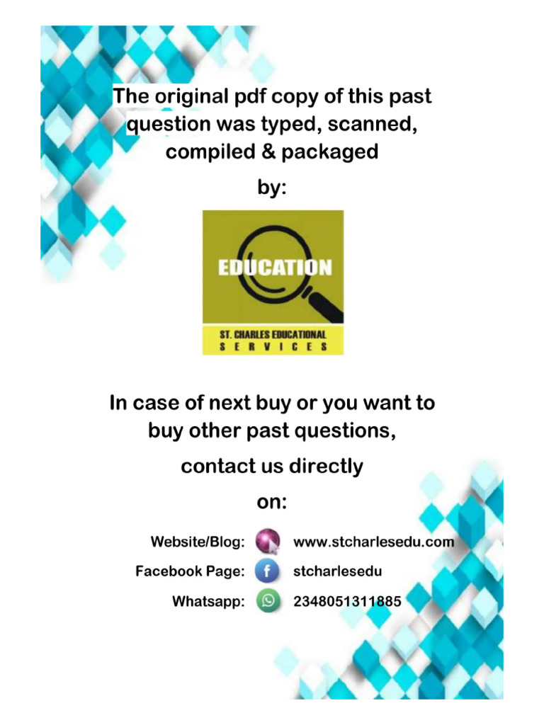 WAEC Computer Studies Practical Past Questions PDF | PDF