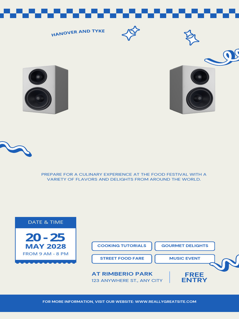 Blue Retro Illustrative Food Festival Instagram Post (Kisah Anda) PDF | PDF