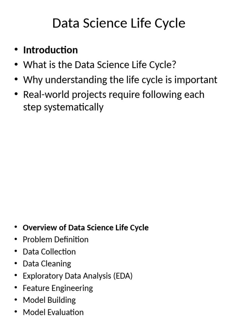 Data Science Life Cycle | PDF