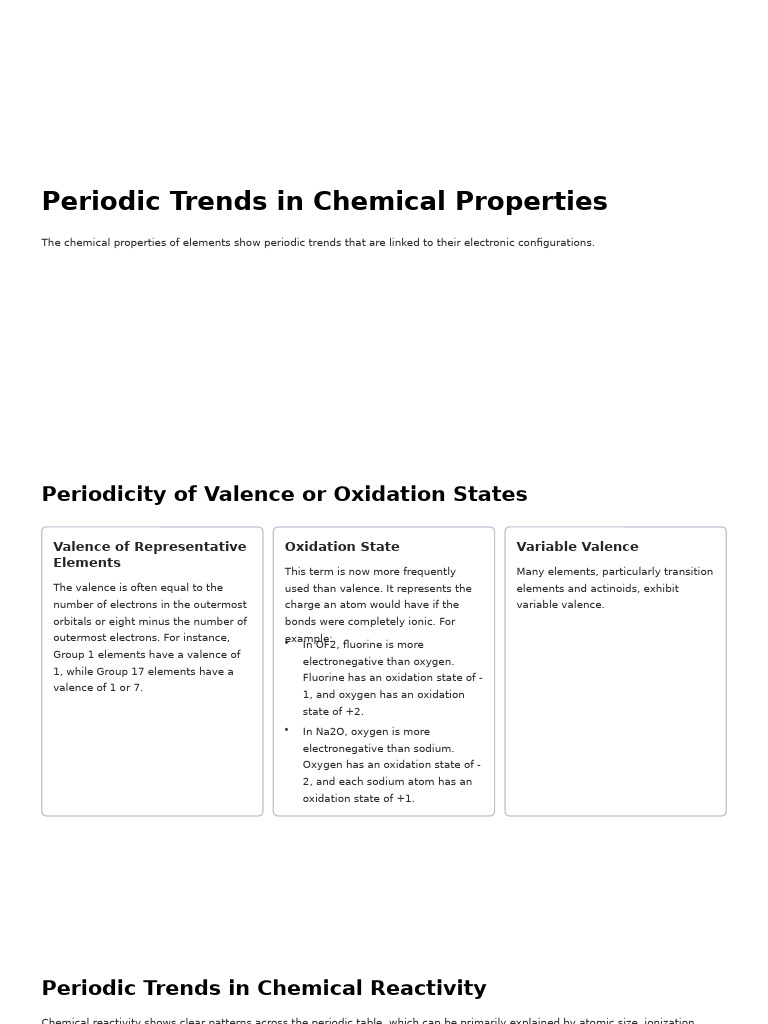 Periodic Trends in Chemical Properties | PDF | Periodic Table | Ion