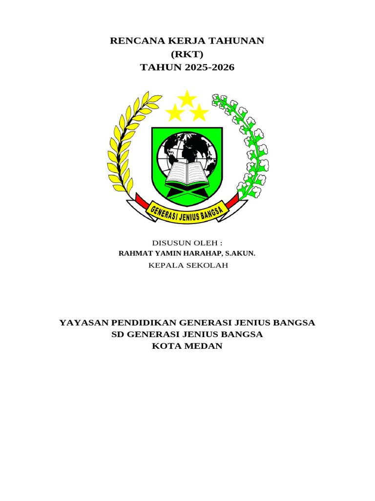Rencana Kerja Tahunan SD 2025-2026 | PDF