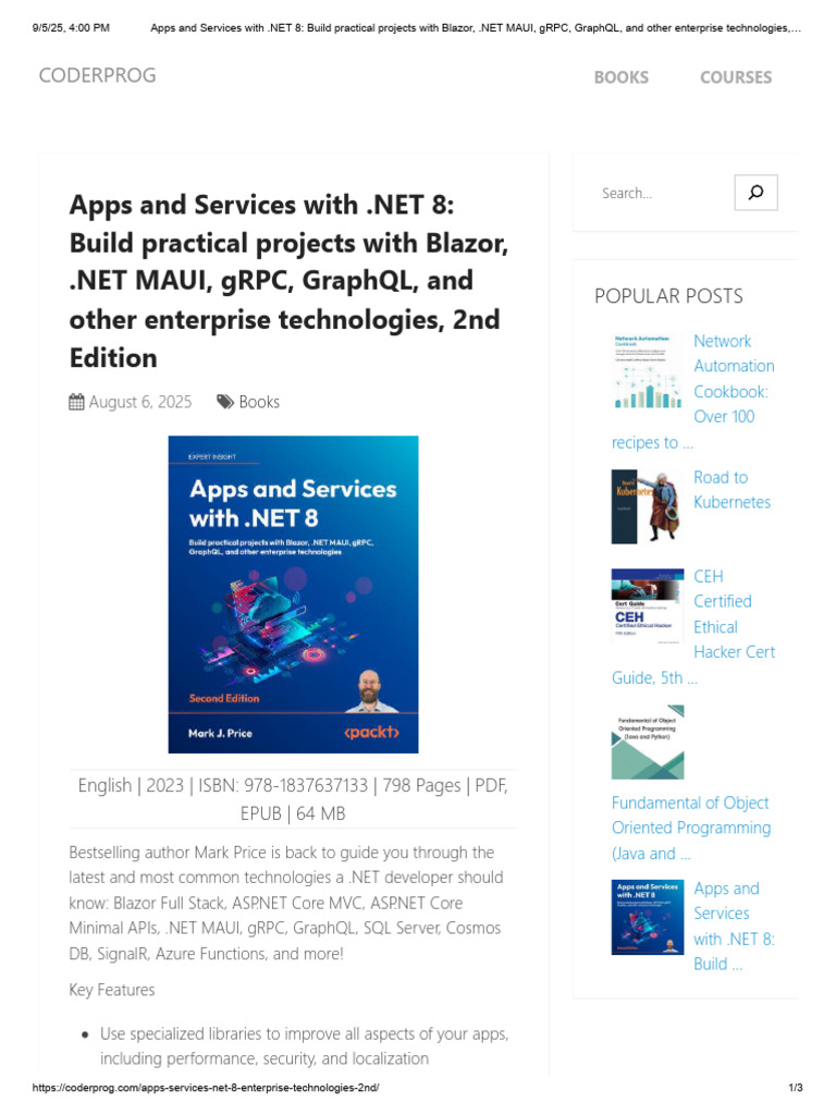 Build Practical Projects With Blazor, Other Enterprise Technologies, 2nd Edition | PDF | Data ...