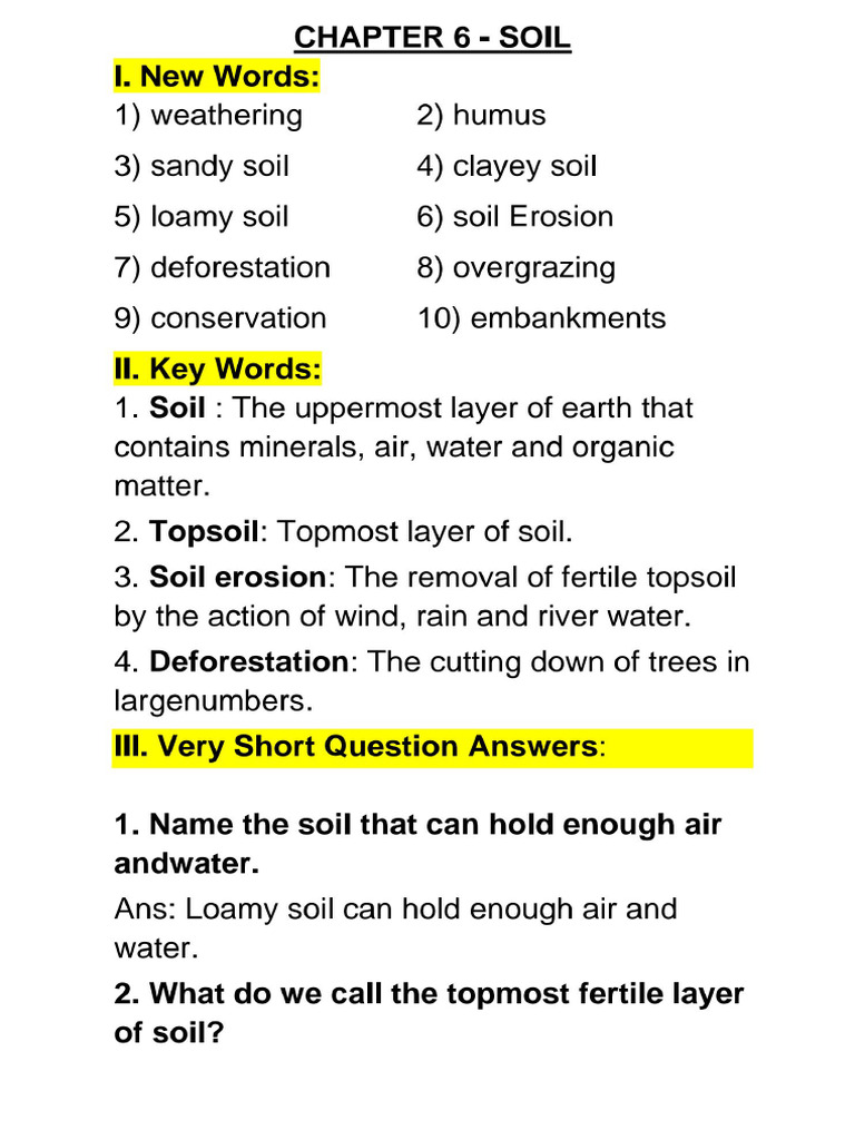 Chapter 6 Soil | PDF